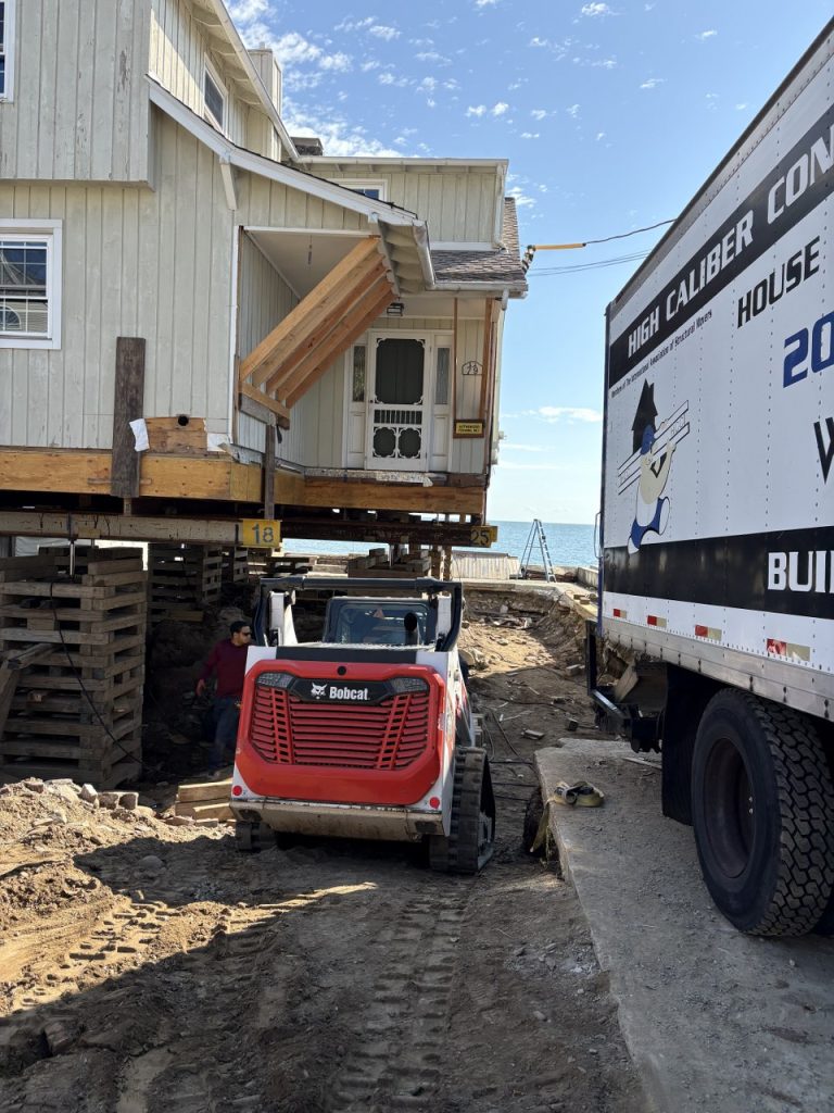 Milford CT House Lifting: Waterfront Home Raised Above FEMA Code.